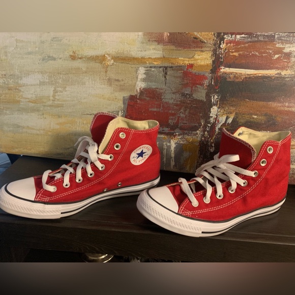 Converse | Shoes | Red Hightop Converse | Poshmark